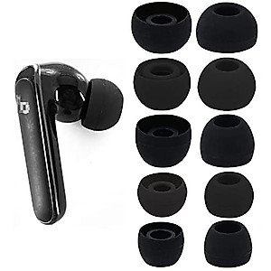 BLLQ Ear Tips Compatible with Anker Soundcore P2 / P3, Silicone Ear Buds Ear Cap Ear Plug Eartips Replacement for Soundcore Life P3 / Soundcore Life P2, XS/S/M/L/XL 5 Size 5 Pairs, Black
