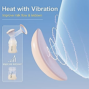 NCVI Warming Lactation Massager, Heat & Vibration, 2-in-1 Breast Massager, 2 Pack, Lactation Massager with Heat, for Breastfeeding, Pumping, Relieve Clogged Ducts, Engorgement, Improve Milk Flow