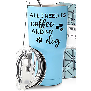 KEDRIAN Dog Mom Tumbler 30oz, Dog Gifts For Dog Lovers Gifts For Women, Dog Mom Mugs For Women, Dog Mom Coffee Mugs, Dog Mom Cup, Dog Mom Gifts For Women Funny, Mothers Day Dog Mom Mothers Day Gifts