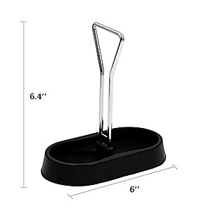 2 PCS - Stainless Steel and Glass Salt and Pepper Shaker Sets with Holder (BLUE)