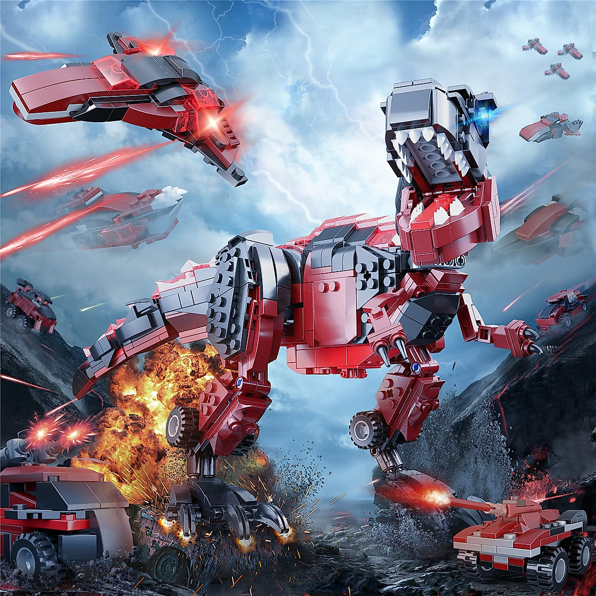 AUYYOSK Dinosaur Building Toys,782 Pieces STEM Dinosaur Building Block Set,11-in-1 Construction Toys Dinosaur Building Kit for Kids Birthday Gift Ages 6 7 8 9 10 11 12 Yr Old (Dinosaur)