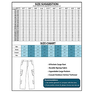 AKARMY Men's Lightweight Hiking Pants, Outdoor Quick Dry Ripstop Cargo Pants, Multi-Pocket Camo Casual Work Pants HY3355 CP Camo 36