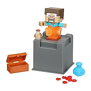 TREASURE X Minecraft Nether Quest Mine and Craft Character Pack 10 Levels of Adventure. Brew Collectible Minecraft Characters and Real Gold Dipped Treasure