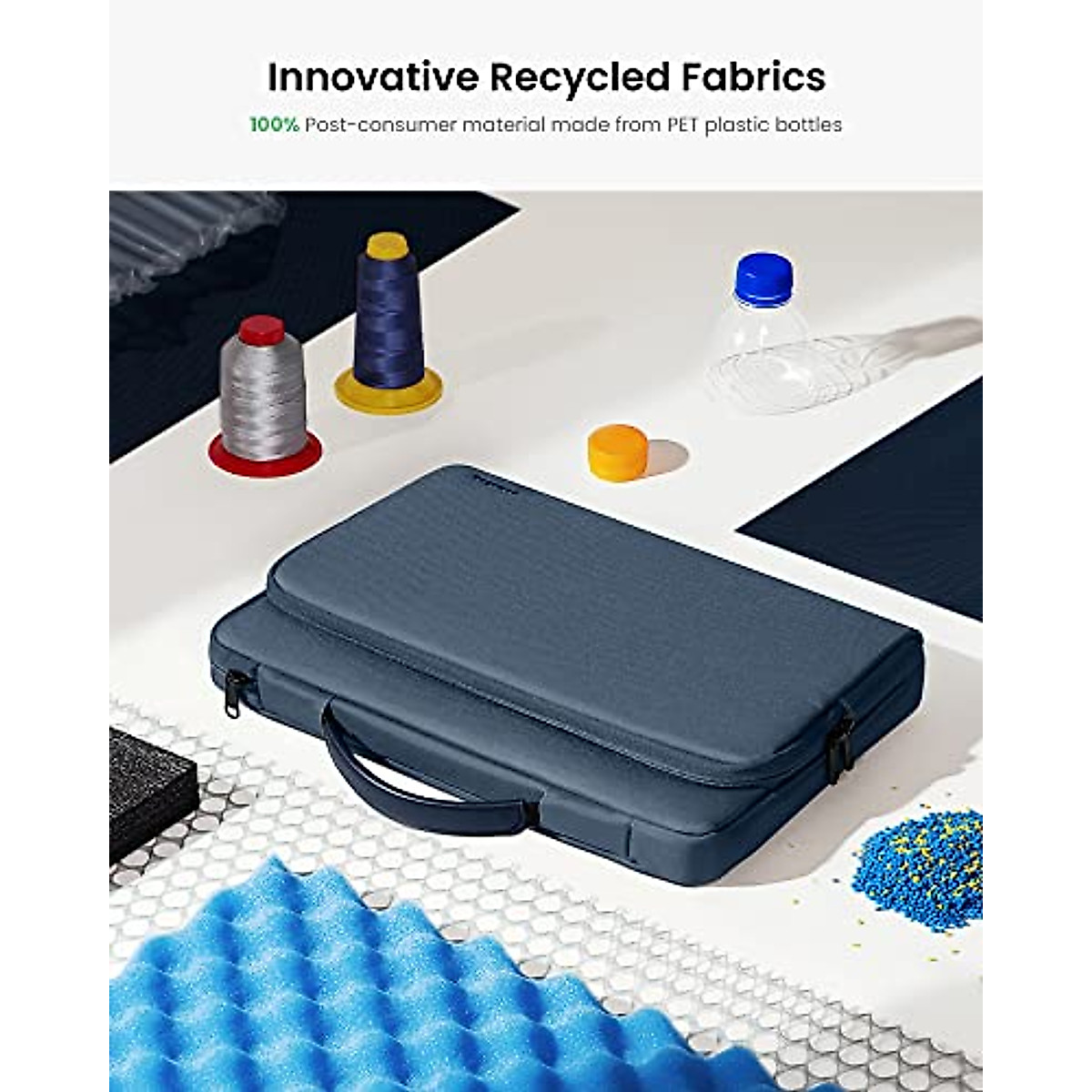 tomtoc 360 Protective Laptop Carrying Case for 14-inch MacBook Pro M3 A2992 A2918 M2/M1 Pro/Max A2779 A2442 2023-2021, 12.9-inch iPad Pro 3rd-6th Gen, Water-Resistant MacBook Accessory Bag Sleeve