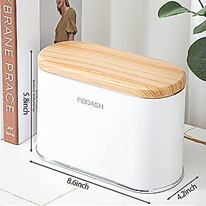 Doyingus Mini Desktop Trash Can with Lid Press-Type Small Wastebasket with Removable Inner Garbage Can Tiny Countertop Trash Bin for Table Bedroom Office