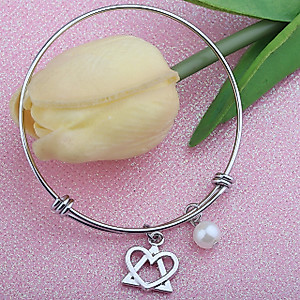 SEIRAA Adoption Symbol Pendant Bracelet Adoption Jewelry For Stepmom Stepdaughter Gotcha Day Gift (Adoption bracelet)