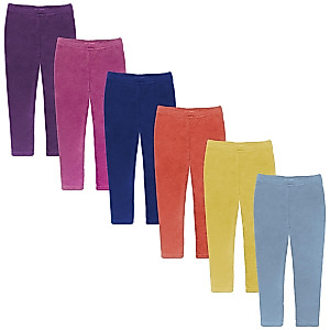 Snoozzz'n Boys Girls Toddler Little Kids Unisex Cotton Stretch Snug Fitting Long Pant Leggings -Multi Packs