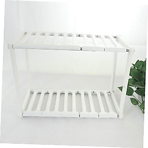 RORPOIR Utensil Holder for Kitchen Counter Dish Drainers Retractable Sink Drain Rack Space-Saving Shelf White