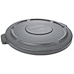 Retail Resource 260900GRAY Flat Trash Can Lid for 10 Gallon Rubbermaid Brute, Gray