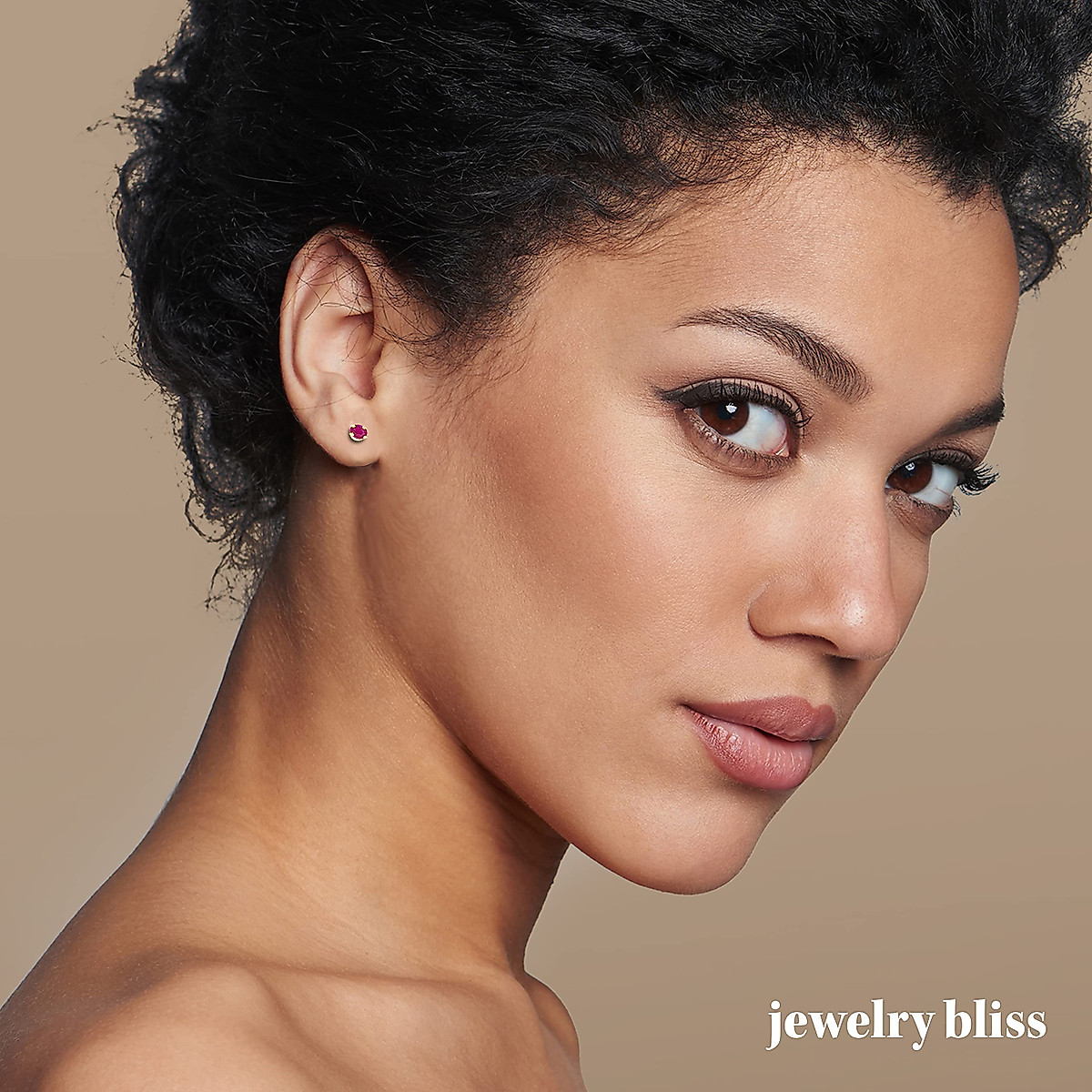 14k Yellow Gold Stud Earrings, Genuine Red Ruby Small Stud Earrings, 3mm Round Stud Earrings, July Birthstone For Women, Valentine's day, Mother's day, Anniversary, Birthday, Wedding