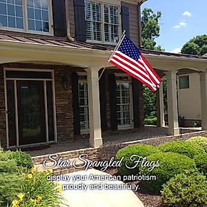 American Flag 3x5-100% Made in USA Using Tough, Long Lasting Nylon Built for Outdoor Use, Featuring Embroidered Stars and Sewn Stripes Plus Superior Quadruple Stitching on Fly End