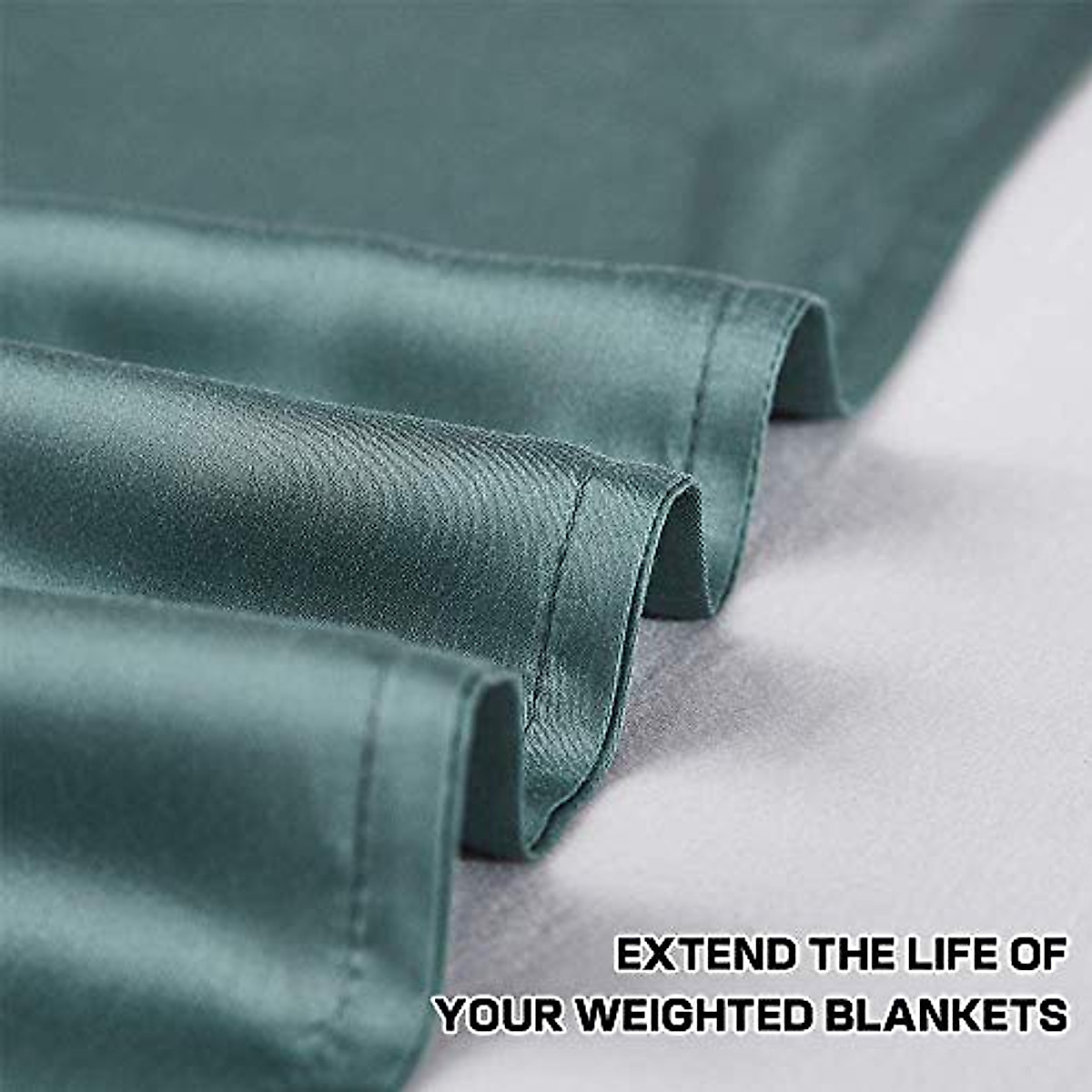 Dornroscn Cooling Bamboo Duvet Cover for Summer Sea Grass Removable Queen Size Duver Covers for Weighted Blankets 60''x80''