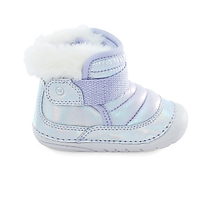 Stride Rite Baby Girls Soft Motion Channing First Walker Shoe, Iridescent, 3.5 Wide Infant
