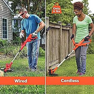 PAXCESS Cordless String Trimmer/Edger, 20V 10-Inch Weed Eater with 2Pcs 1.50Ah Batteries, 1Pcs Charger and Replacement Spool Line, Length Adjustable Weed Wacker