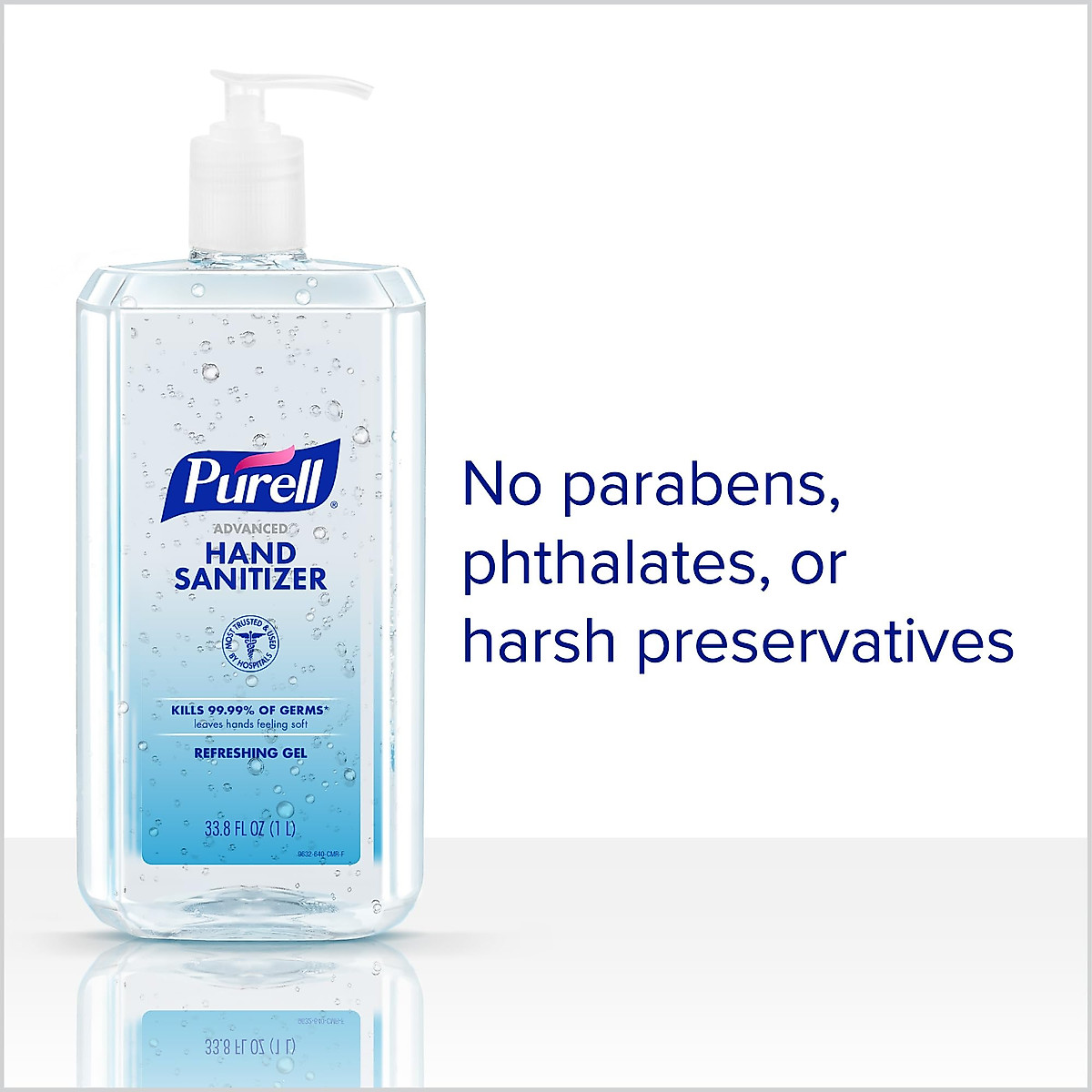 PURELL Advanced Hand Sanitizer Refreshing Gel, Clean Scent, 1 Liter Pump Bottle (Pack of 1) - 9632-04-CMR