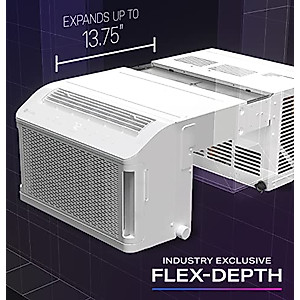 GE Profile ClearView Window Air Conditioner 8,300 BTU, WiFi Enabled, Ultra Quiet for Medium Rooms, Full Window View with Easy Installation, Energy-Efficient Cooling, 8K Window AC Unit, White