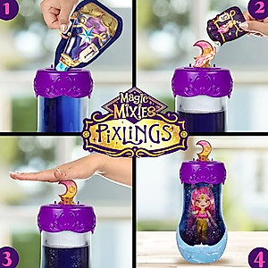 Magic Mixies Pixlings Shimmerverse Series, Create & Mix Magic Potion to Magically Reveal Pheona The Pheonix, This Beautiful 6.5" Shimmerverse Pixling Fashion Doll Appears Inside The Potion Bottle