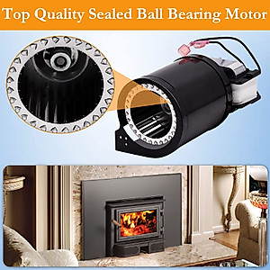 Criditpid Wood Stove Front Blower Motor for Avalon 99000137, Olympic & Rainier, Front Blower Fan for Lopi 99000123, Freedom, Answer & Revere. (Left Side)