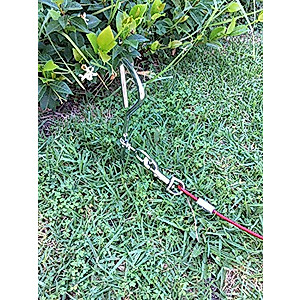20ft Dog Tie Out Cable for Dogs, 16" Chrome Plated Anti Rust Stake, Great for Camping or The Garden, Suitable for Harness, Leash & Chain Attachments