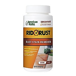 American Hydro Systems, 12-Ounce Tub 2653 Rid O Powdered Rust Stain Remover, 1, 12 Ounce (Pack of 1), Clear