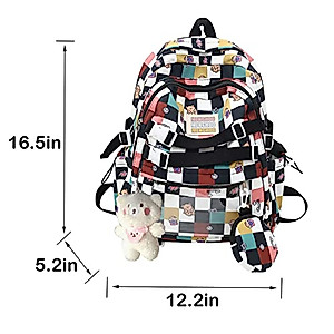 Lokkcy Kawaii Backpack for School,Backpacks for Girls and Backpack for Girls 10-12 Japanese School Bag book bags for girls 8-12(black)