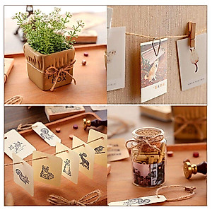 Natural Jute Twine 2000 Feet 3 Ply Arts Crafts String 6 Rolls Packing String for Gifts Wrapping Gardening Decorations Picture Display