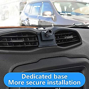 musttrue LUNQIN Car Phone Holder for 2015-2023 Jeep Renegade SUV [Big Phones with Case Friendly] Auto Accessories Navigation Bracket Interior Decoration Mobile Cell Mirror Phone Mount