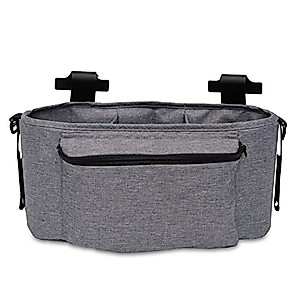 Jeep Parent Organizer for Wrangler Stroller Wagon by Delta Children (Works with Jeep Wrangler Stroller Wagon #60001), Grey