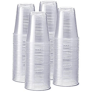 [240 Count - 12 oz.] Clear Disposable Plastic Cups - Cold Party Drinking Cups