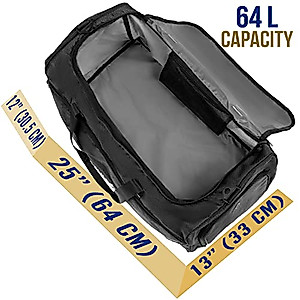 Athletico Sideline Soccer Duffle - Soccer Bag for Basketball, Volleyball & Football | Duffel Includes Separate Cleat Compartment (Black)