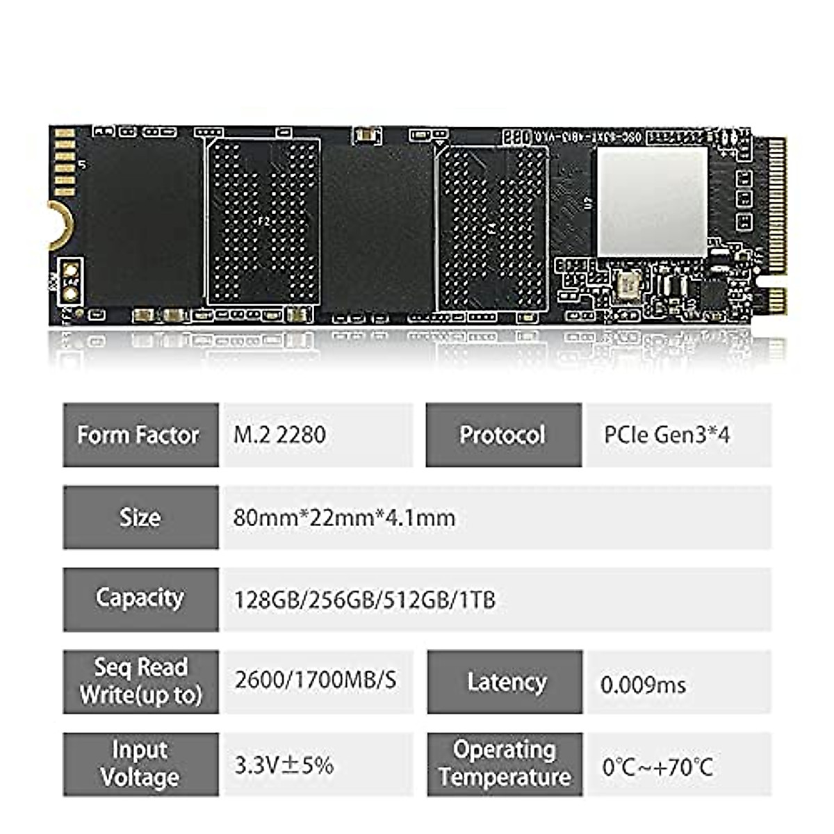 M2 2280 3 * 4 PCIE/NVME SMI 2263XT Original/Goodie 3D TLC 128GB/256GB/512GB/1TB (1TB M2 2280 PCIE/NVME)