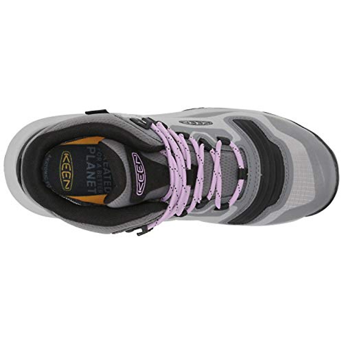 KEEN womens Tempo Flex Mid Height Lightweight Waterproof Hiking Boot, Steel Grey/African Violet, 8.5 US