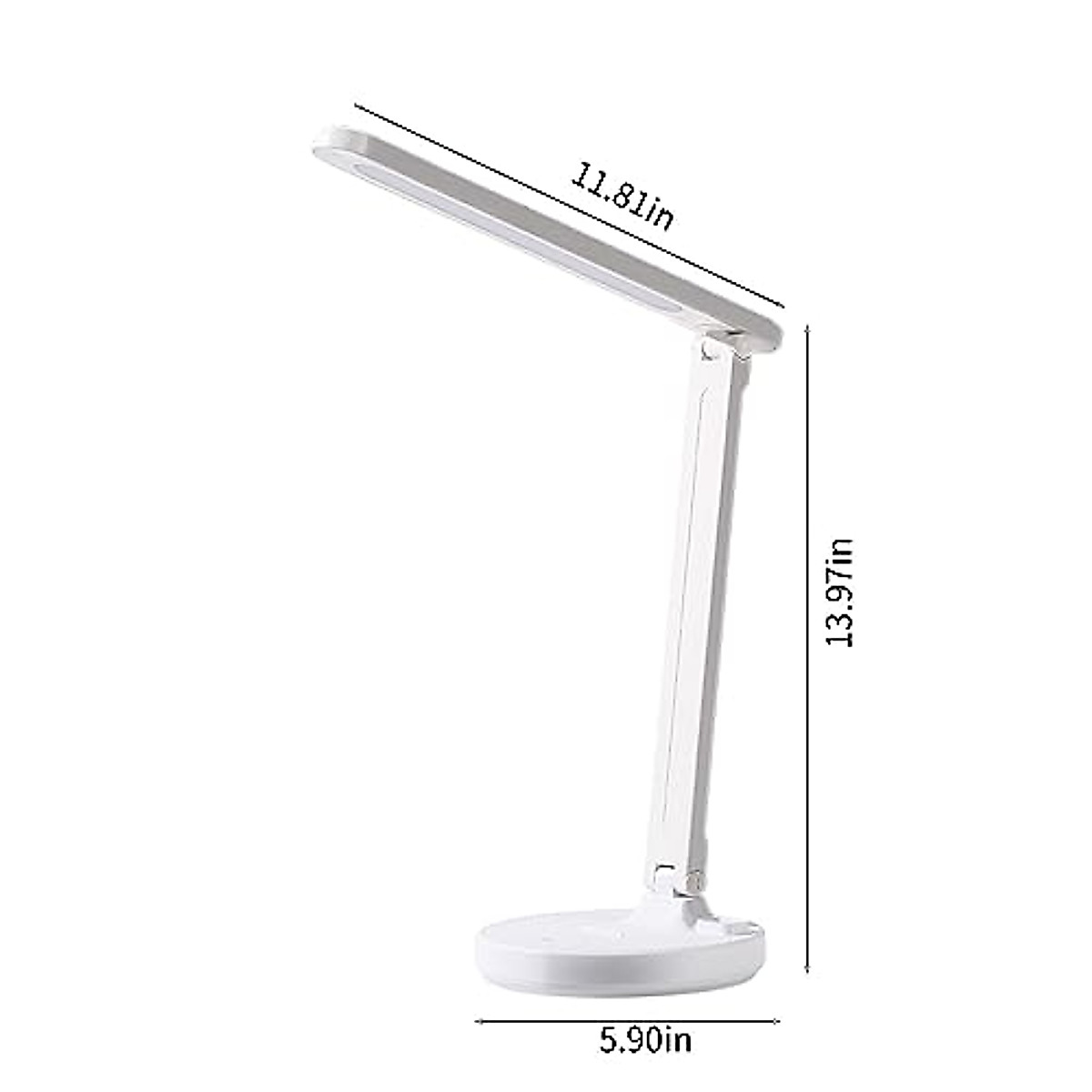 ADWOA LED Desk Lamp, Desk Light with Flexible Arm, Modes Dimmable Double Head Desk Lamps for Home Office Workbench Reading Feature, Desk Light for Home/Office/Drafting/Reading (White)