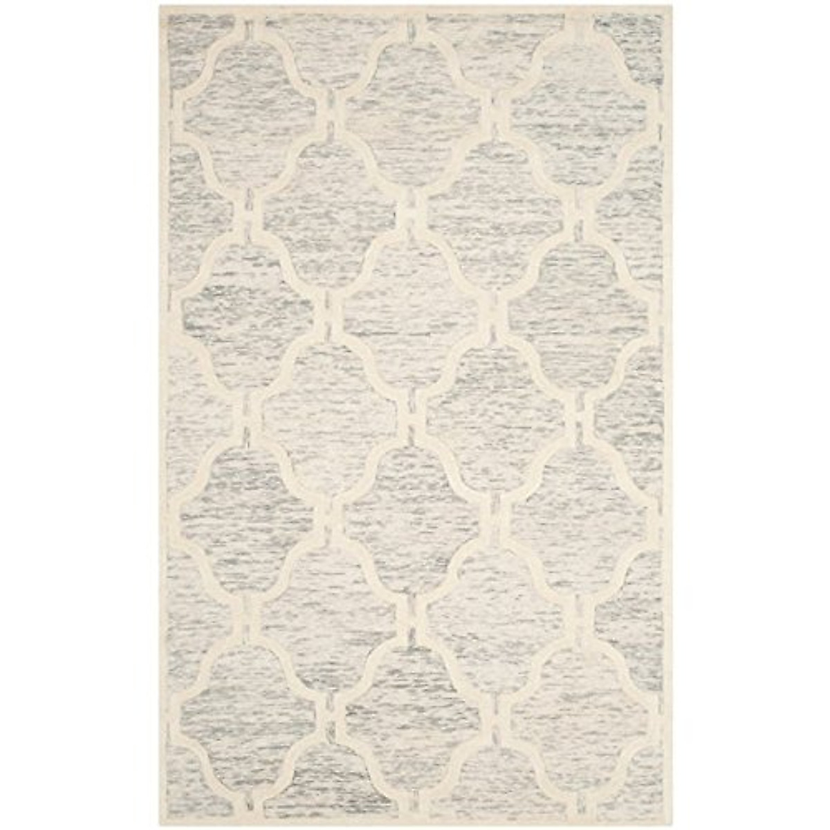 SAFAVIEH Cambridge Collection Accent Rug - 2' x 3', Light Grey & Ivory, Handmade Moroccan Distressed Wool, Ideal for High Traffic Areas in Entryway, Living Room, Bedroom (CAM727G)