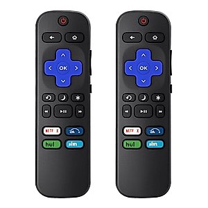 Replacement Remote Compatible for TCL Roku,Hisense Roku,Onn Roku,Insignia Roku, Element Roku,Westinghouse Roku TV.(NOT for Roku Stick and Roku Box)(Pack of 2)