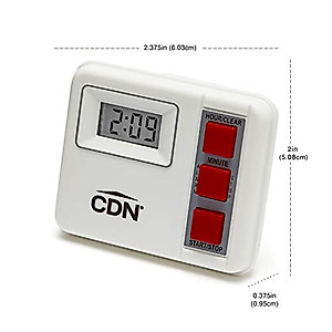 CDN TM2 Digital Timer, 1 EA, White