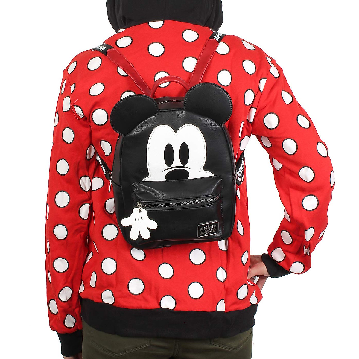 Disney Mickey Mouse 3D Character Ears Faux Leather Mini Backpack Purse