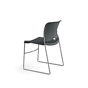 HON Olson Stacking Chair - Guest Chair for Office, Cafeteria, Break Rooms, Training or Multi-Purpose Rooms, Lava, 4 pack (H4041)