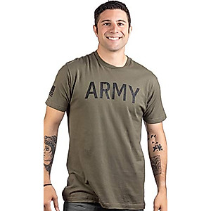 Army PT Style Shirt | U.S. Military Physical Training Infantry Workout T-Shirt-(MilGreen,M)