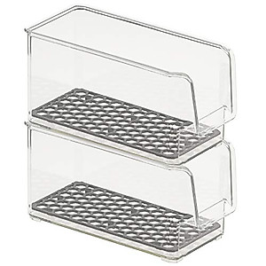 Spectrum Hexa in-Fridge Large Refrigerator Organizer Bin for Storage and Organization of Fruit Vegetables Produce and More, 8.5 x 4 x 4.25