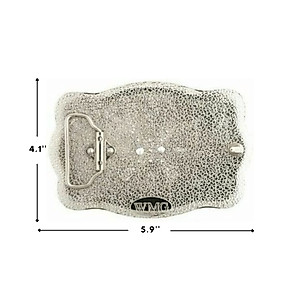 WMG Western St Jude Belt Buckle Gold Silver Saint Jude San Judas Cowboy Buckle Hebilla Vaquero Rodeo