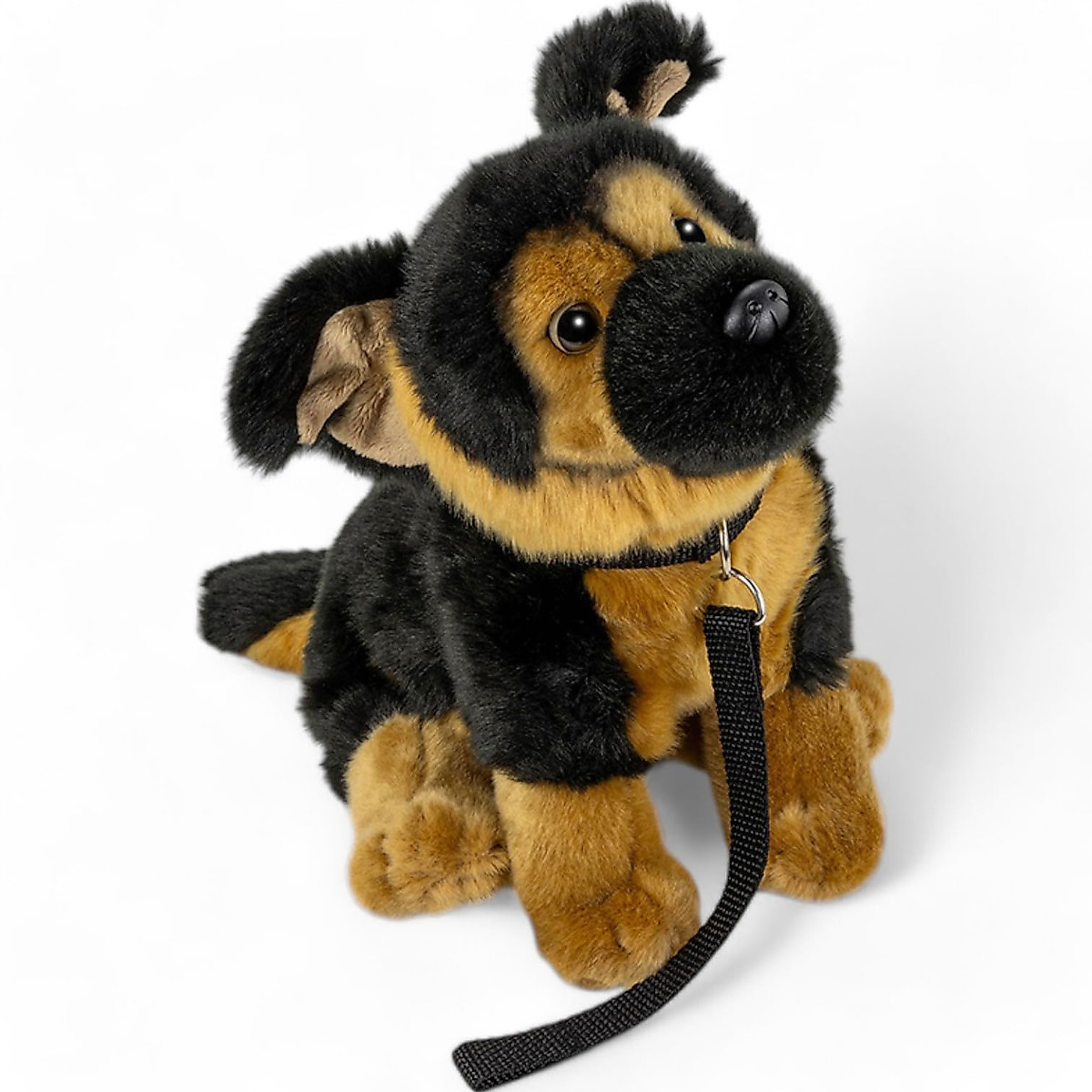 Carl Dick German Shepherd Dog with Lead 10 inches, 25cm, Plush Toy, Soft Toy, Stuffed Animal 3498