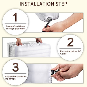 Bestalent Indoor Air Conditioner Cover, Window AC Unit Cover for Inside 21 x 15 x 3.5 inches(L x H x D)