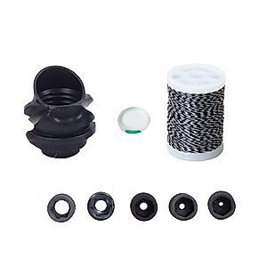SOPOGER Archery 37/45 Hooed Degree Peep Sight Kit 6X 8X Clarifier and 5 Size Aperture Inner Core Lens Bow Hunting Accessory Peep Sight for Compound Bow with Bow Serving String (Black, 45 Degree 4X/6X)