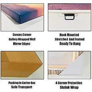 Zlove 3 Pieces Bathroom Picture Wall Decor Rustic Blue Daisy Flowers Giclee Print Gallery Wrap Modern Floral Home Kitchen Decor Ready to Hang 12x16inchx3pcs