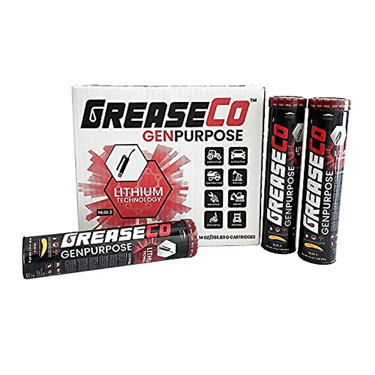 General Purpose Lithium Grease Tube | Tractor | Hitch | Farm Jack | Winch | Mower | Door Tracks | RV ATV | Amber | Single Tube | NLGI 2 | GenPurpose