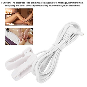 5pcs / Bag 2.35mm Electrode Wire, Ear Clip Electrode Wires Cable for TENS Unit Physiotherapy Machine