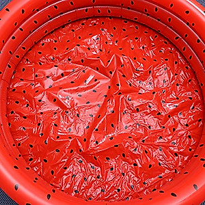 Happyyami Childrens Toys 1 Pc Inflatable Swimming Pool Outdoor Watermelon Paddling Pool for Family Kiddie Adult Children Outdoor Backyard Garden Infant Toy