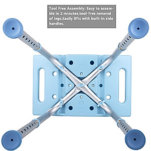 Shower Chair for Elderly Seniors,Shower Stools and Benches for Adults,Bath Chair Shower Benches for The Disabled,Shower Seats,Blue Tub Chair