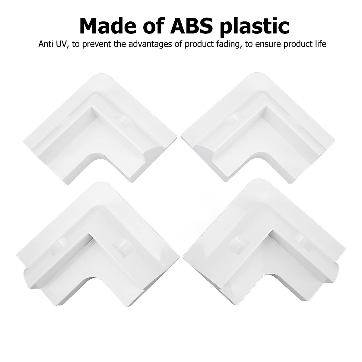 Wisecoco 4pcs Solar Panel Corner Bracket, Anti UV ABS Solar Panel Roof Drill Free Support Mount for RV Boats